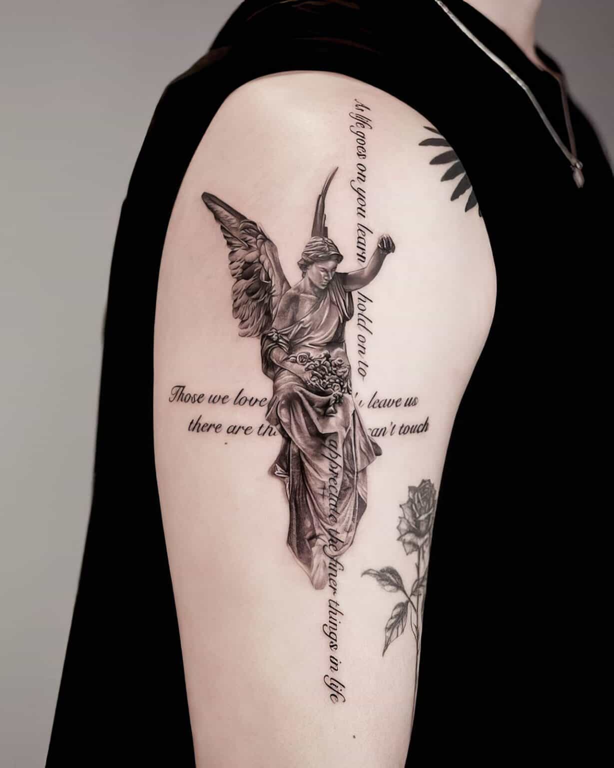 117 Angel Tattoo Ideas: A Heavenly Guide To Your Next Ink - Tidbits Of ...