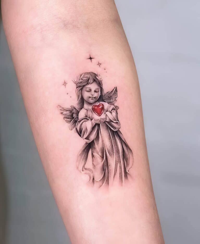 117 Angel Tattoo Ideas: A Heavenly Guide To Your Next Ink - Tidbits Of ...