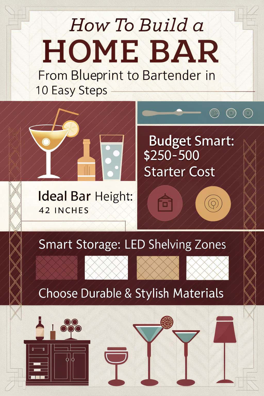 How To Build A Home Bar: From Blueprint To Bartender In 10 Easy Steps ...